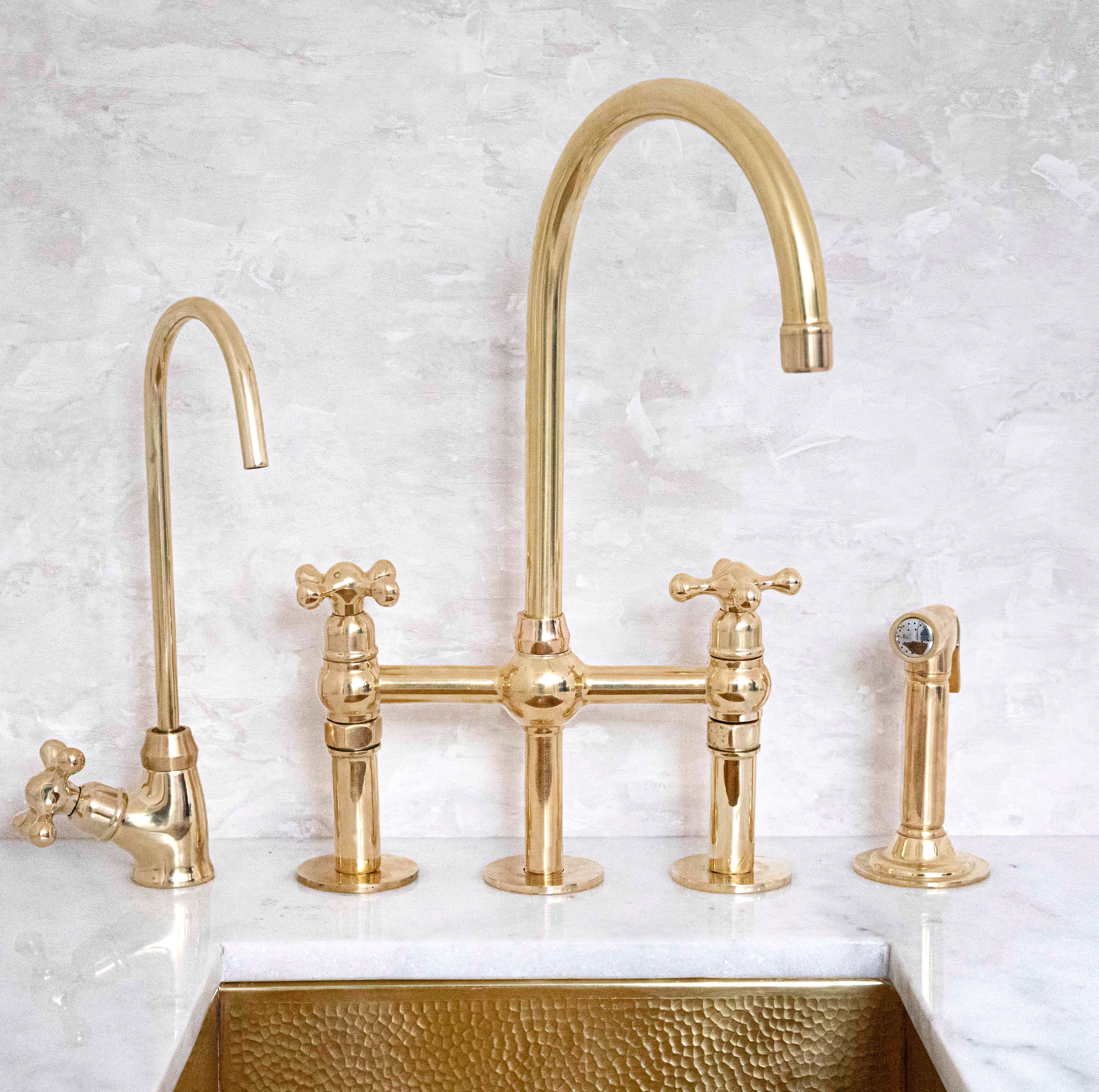 Zoom Expand image caption Unlacquered Brass Faucets | Kitchen Brass ...