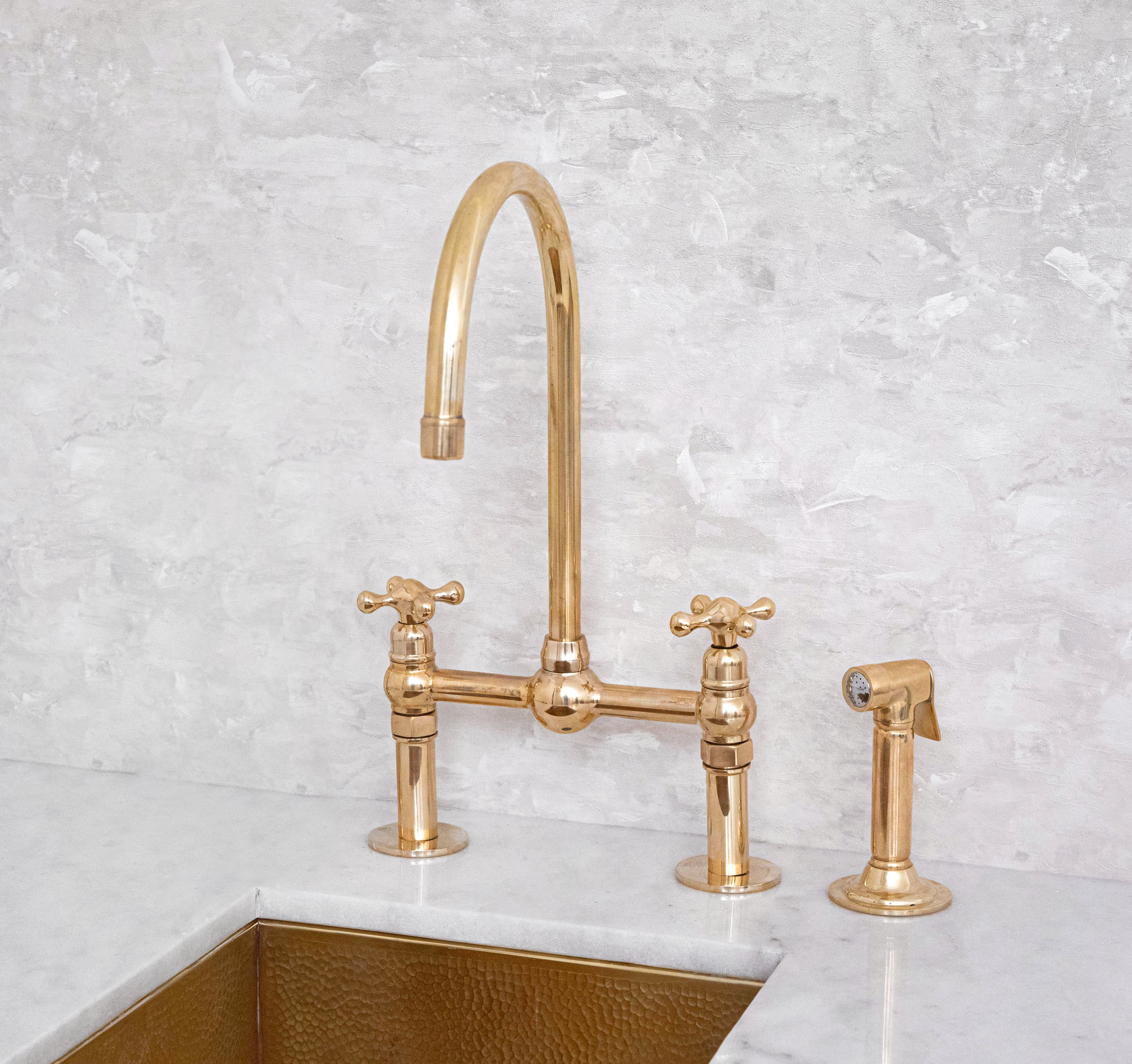 Zoom Expand image caption Center Ball Bridge Faucets | Solid Brass ...
