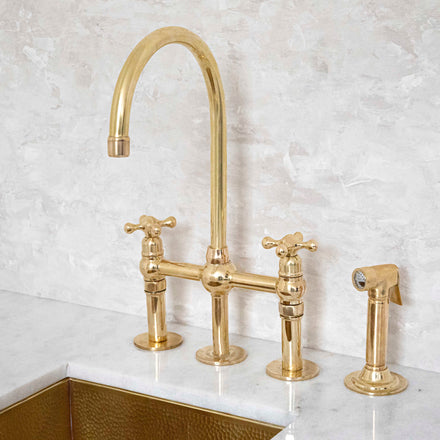 Unlacquered Brass Faucets, Showers, and Sinks – Brasslik