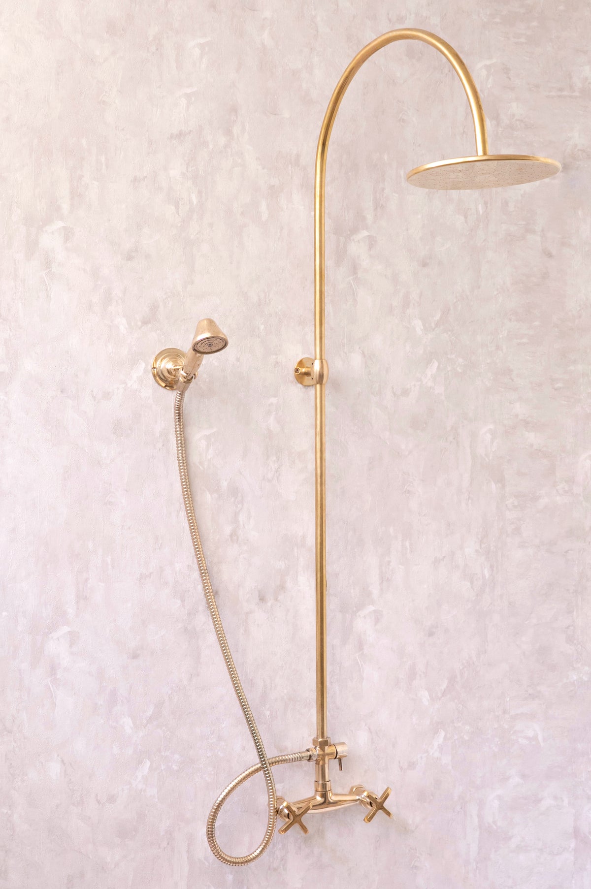 Zoom Expand image caption Unlacquered Brass Shower | Exposed Shower ...